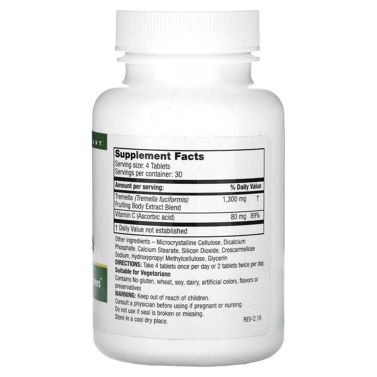 Mushroom Wisdom Super Tremella Vegetable Capsules, Supports Healthy ...