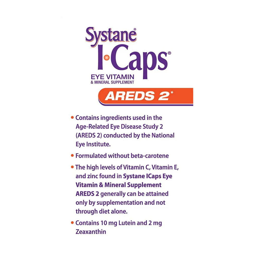 ICaps Areds-2 Softgels, Eye Vitamin and Mineral Supplement Soft gels ...