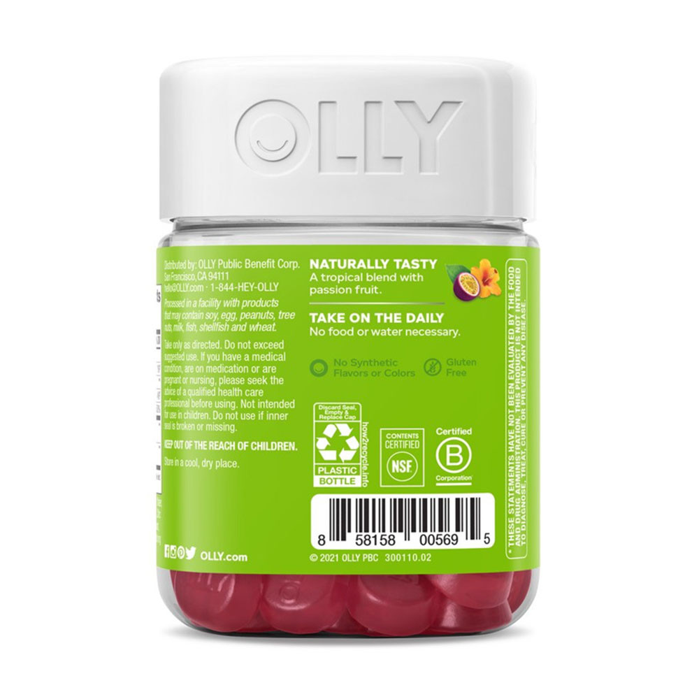 Olly Tropical Passion Daily Energy Gummies, Goji Berry, 60 Ea