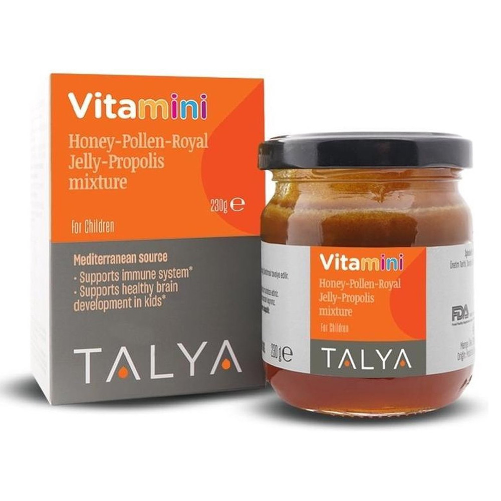 Talya Vitamini Honey Pollen Royal Jelly propolis Mixture For Children, 7 Oz