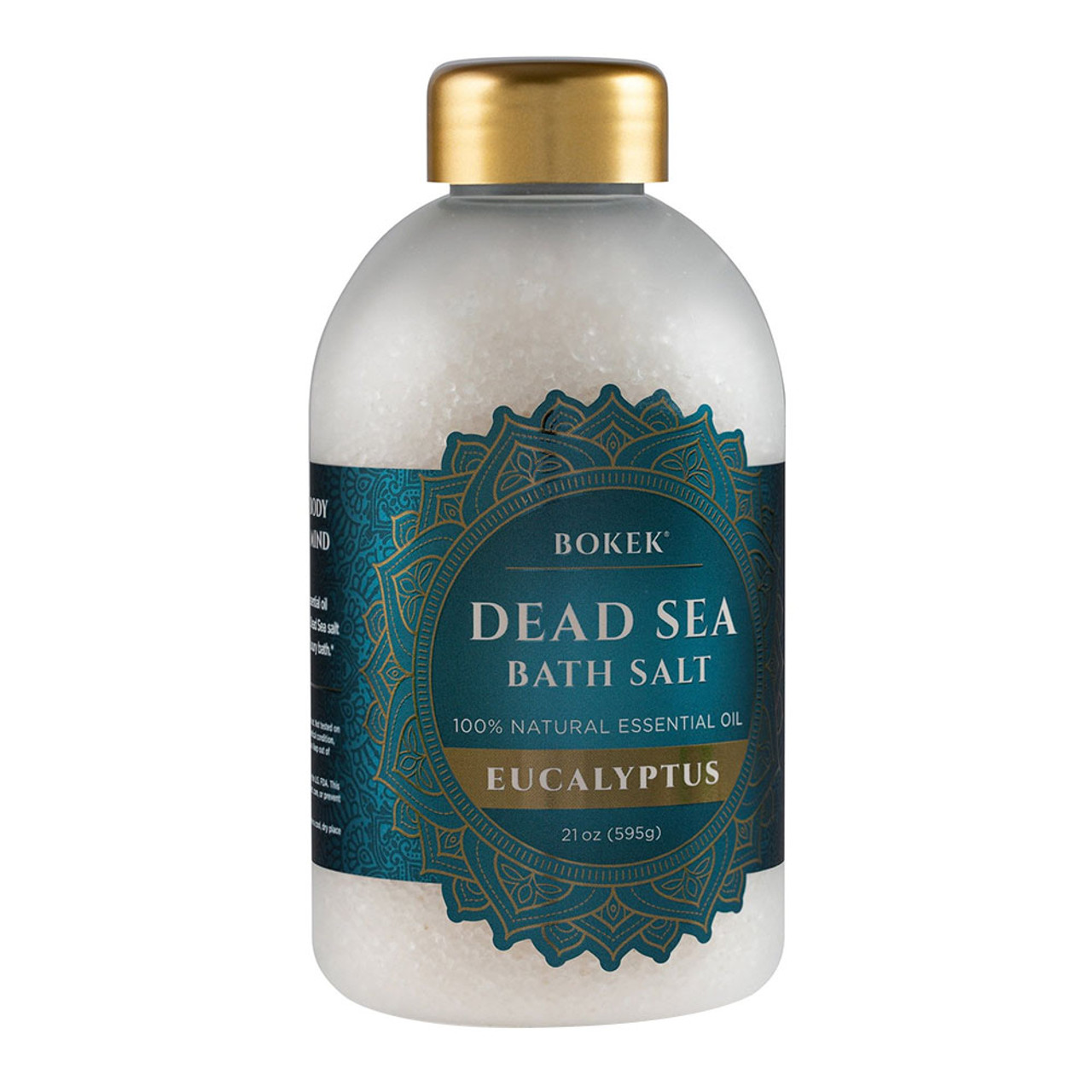 Bokek Natural Dead Sea Bath Salt With Eucalyptus Essential Oil 21 Oz