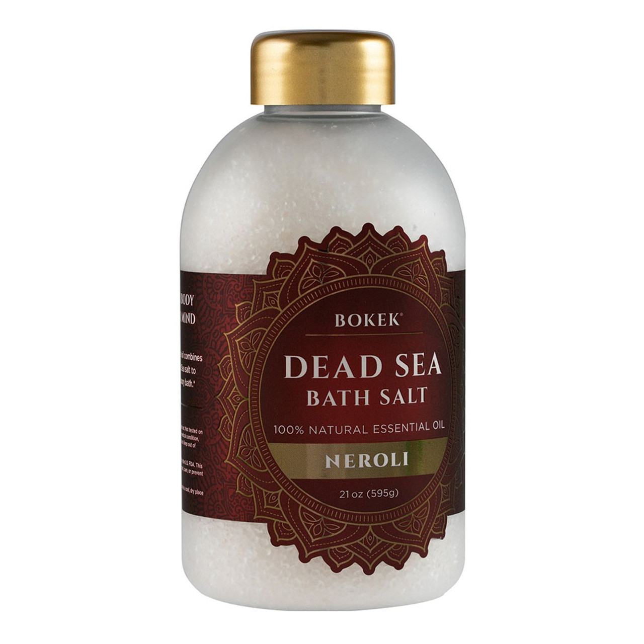 Bokek Natural Dead Sea Bath Salt With Neroli Essential Oil 21 Oz