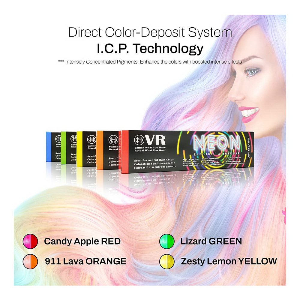VR Neon Semi Permanent Hair Color, 911 Lava Orange, 3.4 Oz