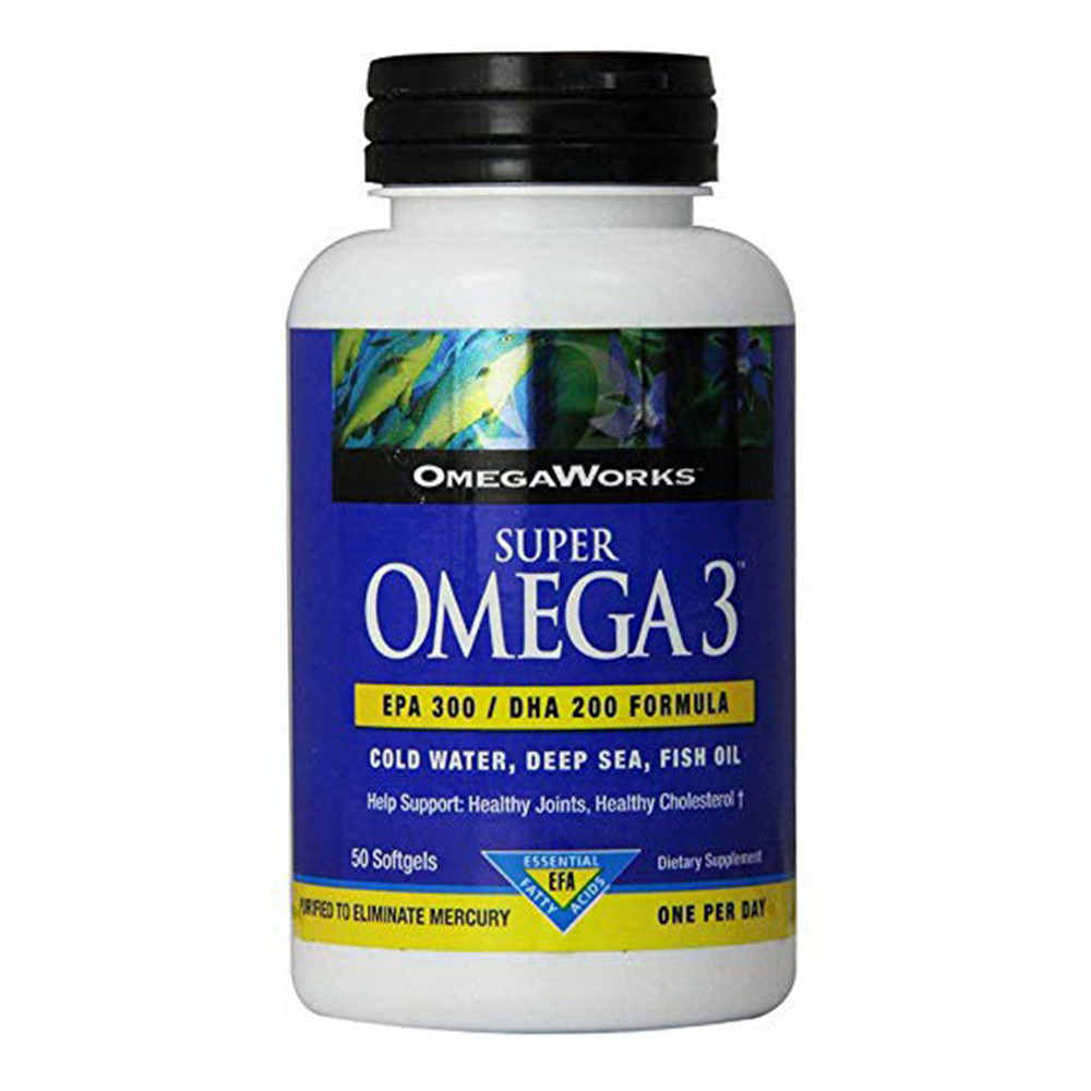 Omega Works Super Omega 3 Epa 300 And Dha 200 Formula Softgels - 50 Ea ...