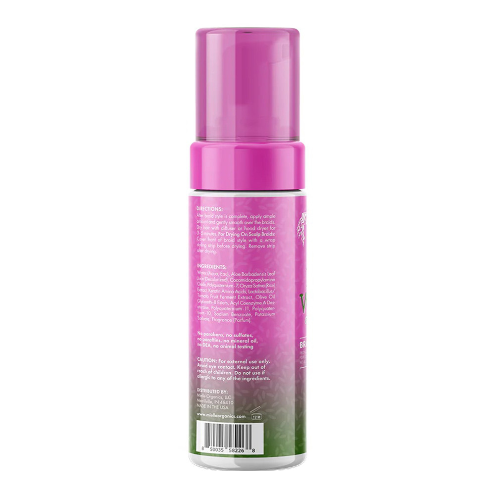 Mielle Rice Water and Aloe Vera Braid Set Foam, 7.5 Oz