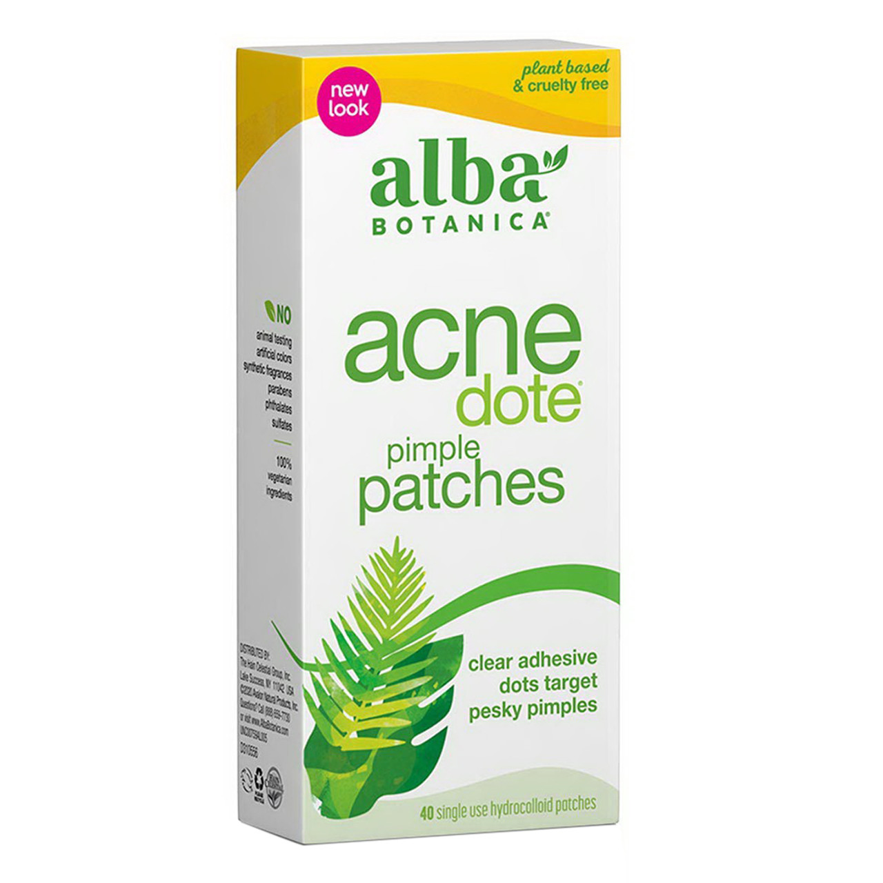 Alba Botanica Acnedote Pimple Patches Clear Adhesive Dots Parabens and Fragrance Free 40Ea