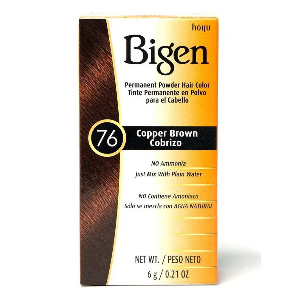 Bigen Permanent Powder Hair Color, 76 Copper Brown, 1 Ea