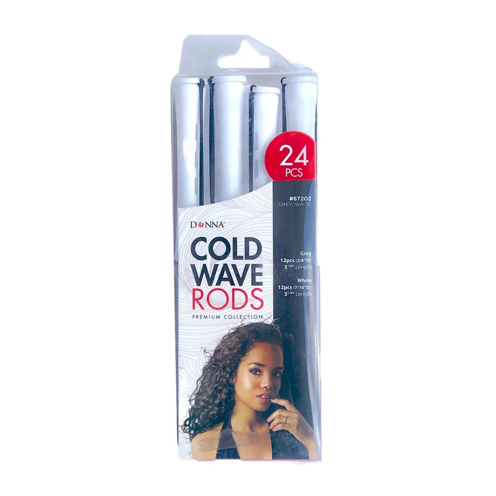 Donna Cold Wave Rods Grey and White, 87202 Long, 24 Ea