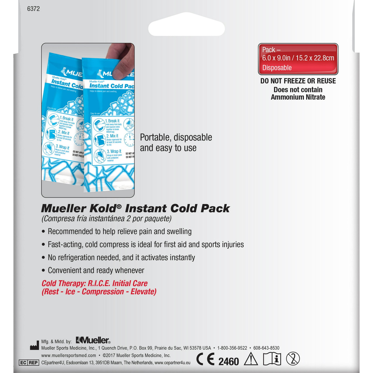 Mueller Kold Instant Cold Pack, 1 Ea