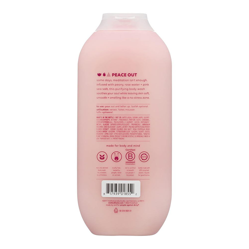 Method Pure Peace Body Wash with Peony, Rose Water and Pink Sea Salt ...