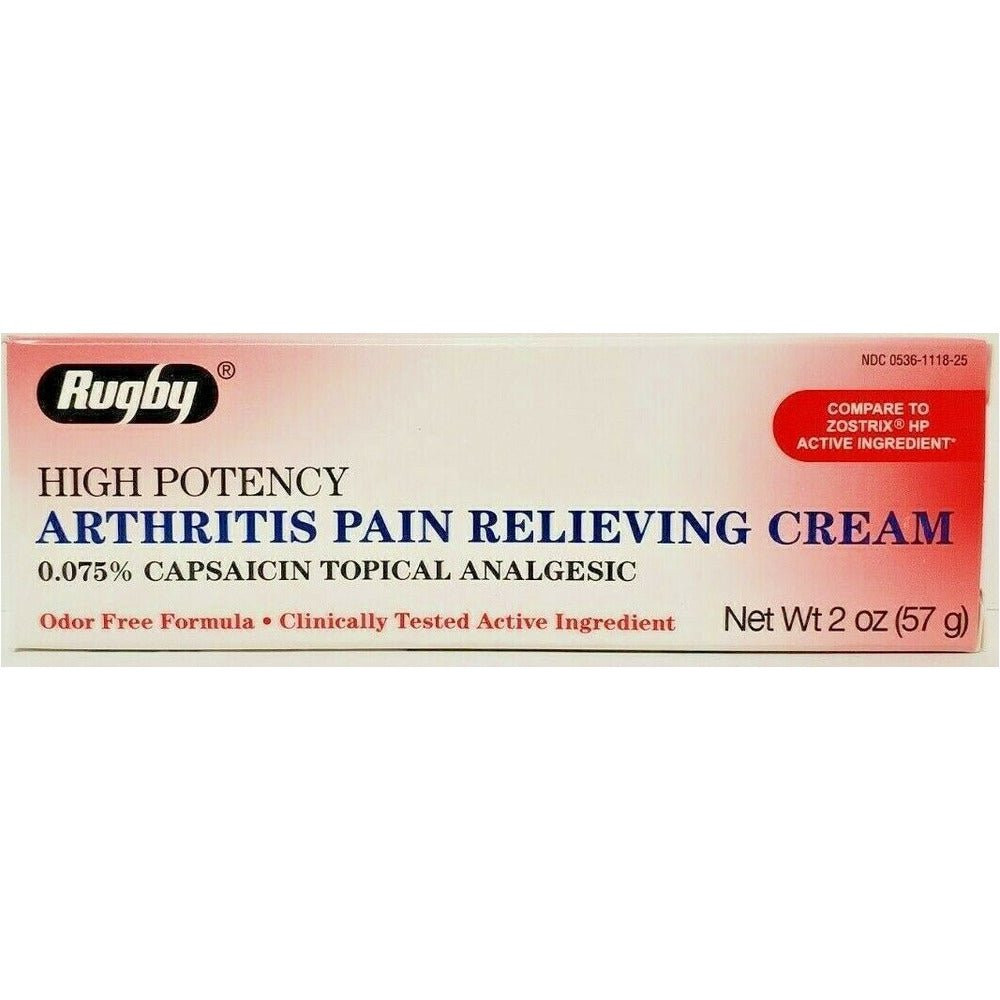 Rugby High Potency 0.075 Percent Capsaicin Arthritis Pain Relieving ...