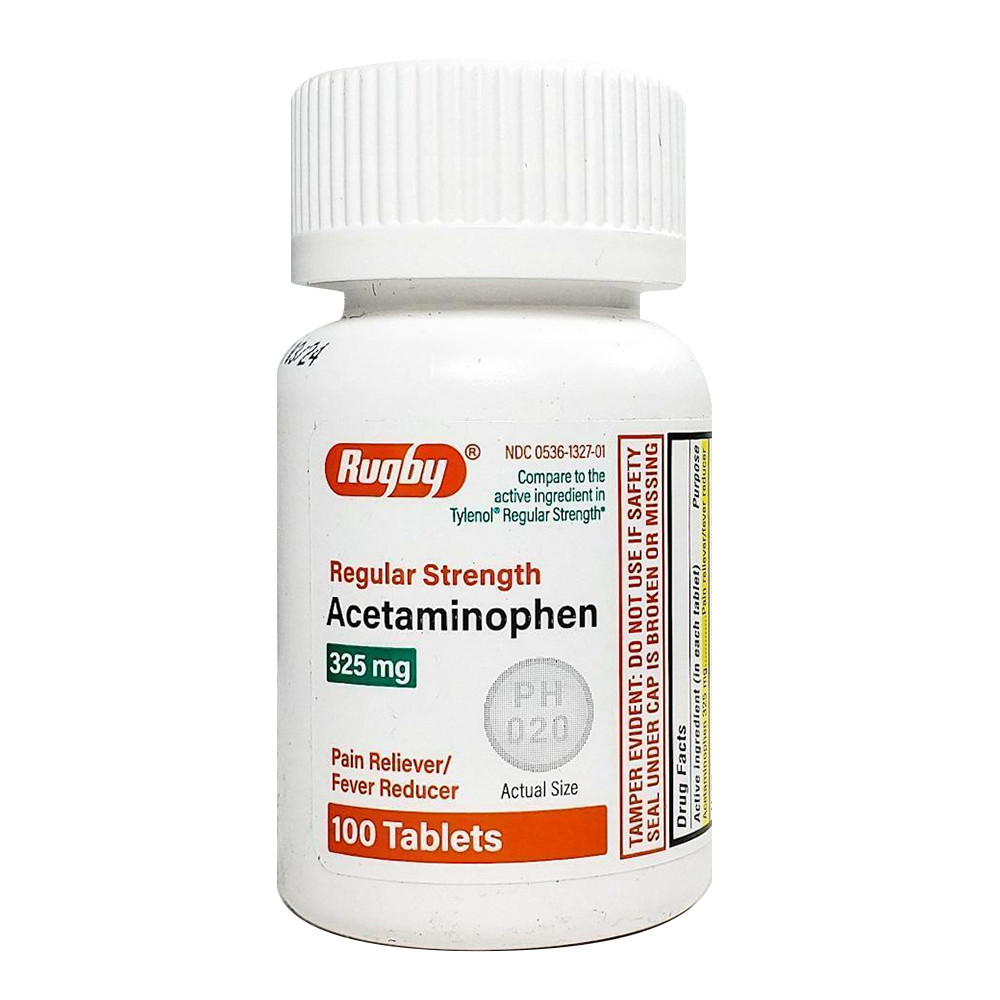Rugby Acetaminophen 325 Mg Regular Strength for Pain and Fever Reducer ...