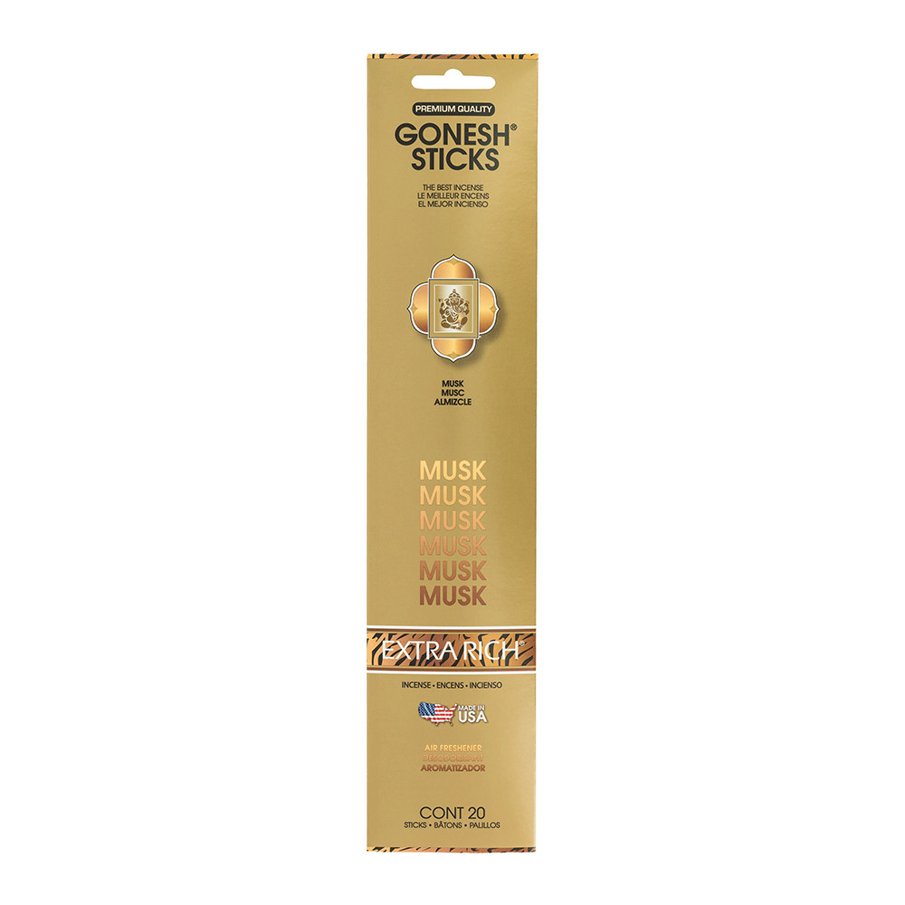 Gonesh Incense Sticks Extra Rich Collection Musk, 20 Ea