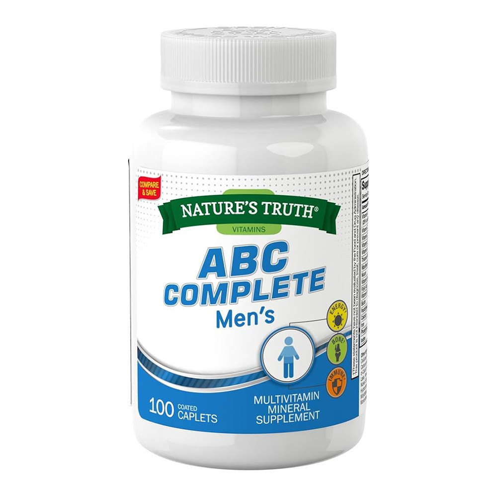 Natures Truth Adult ABC Complete Multivitamin Tablets, For Men, 100 Ea