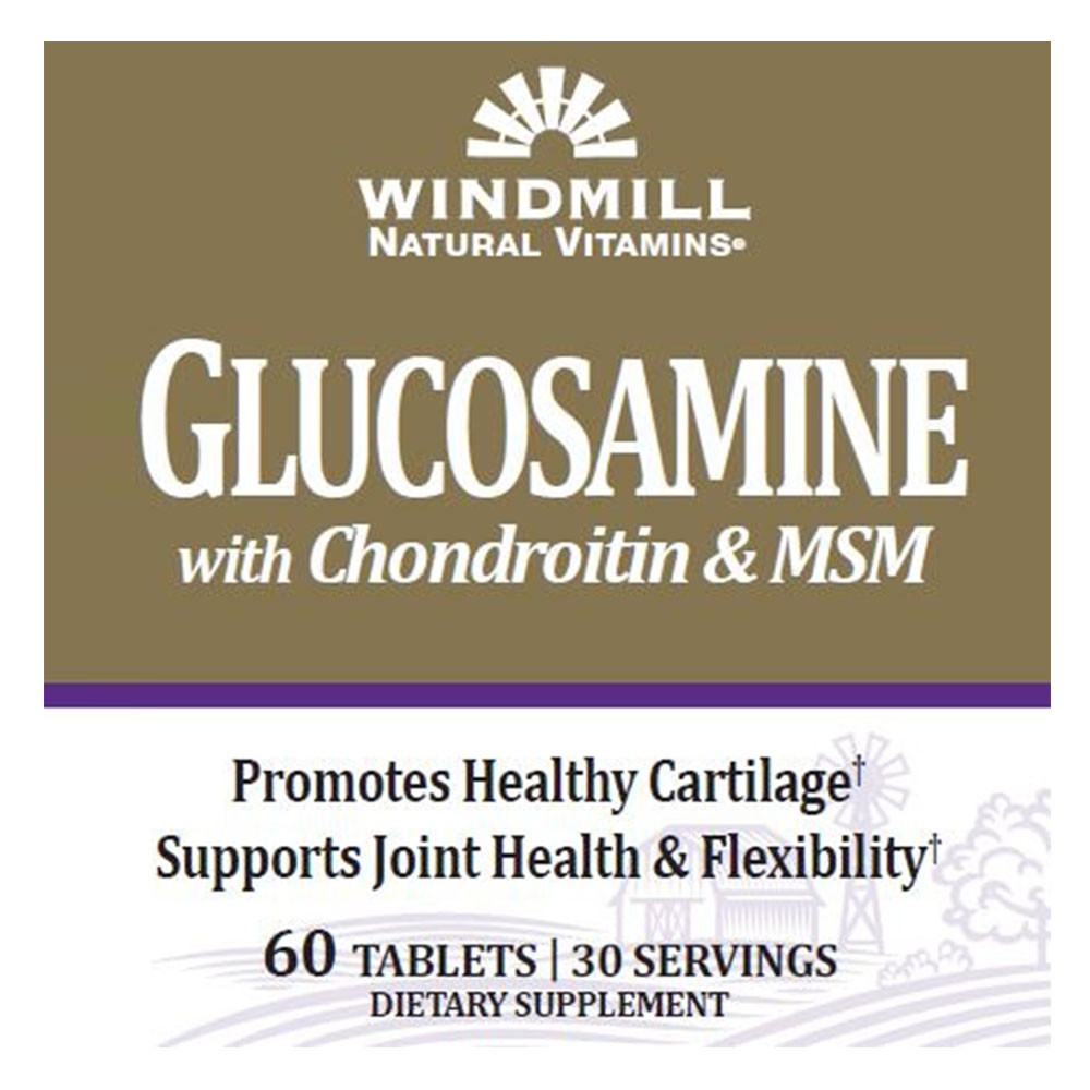 Windmill Vitamins Glucosamine With Chondroitin & Msm Tablets, 60 Ea