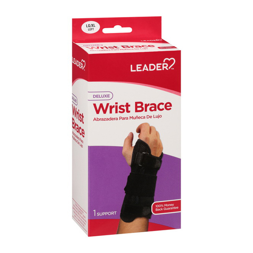 Leader Deluxe Wrist Brace Stabilizer Left, Large/Extra Large, 1 Ea