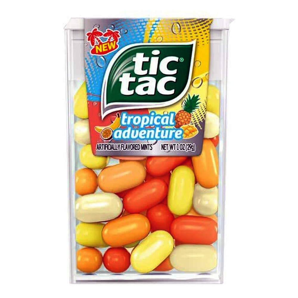 Tic Tac Tropical Adventure Mints Case Of 12, 1 Oz