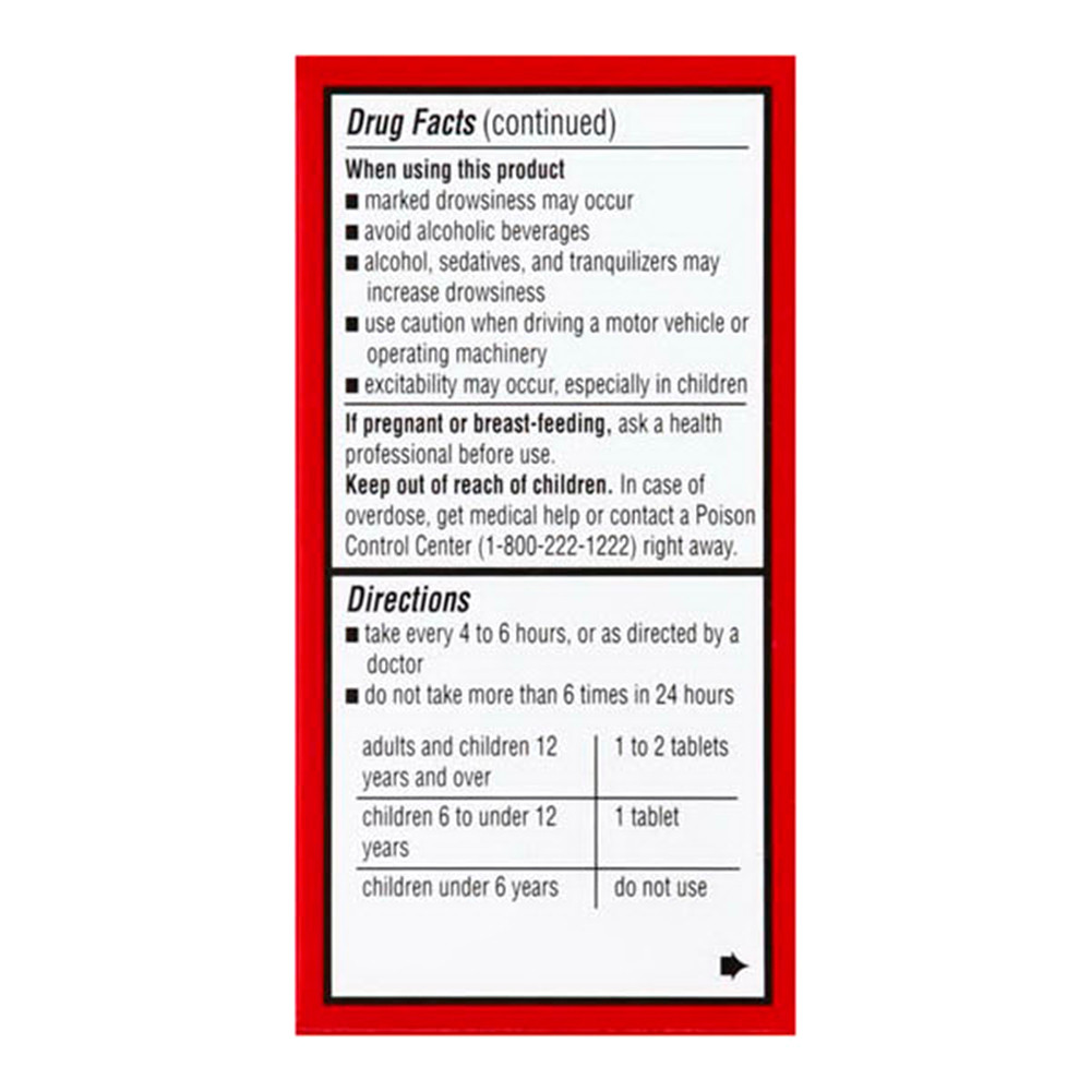 Leader Diphenhydramine HCl 25 mg Mini Tablets for Allergy Relief 100Ea