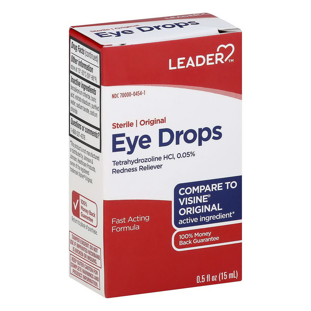 Leader Eye Drops Original Solution, Drops, 0.5 Oz