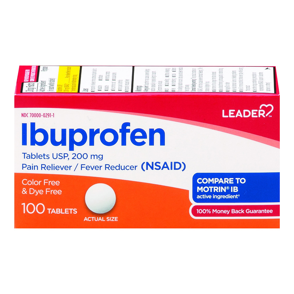 Leader Ibuprofen 200 Mg Tablets, 100 Ea