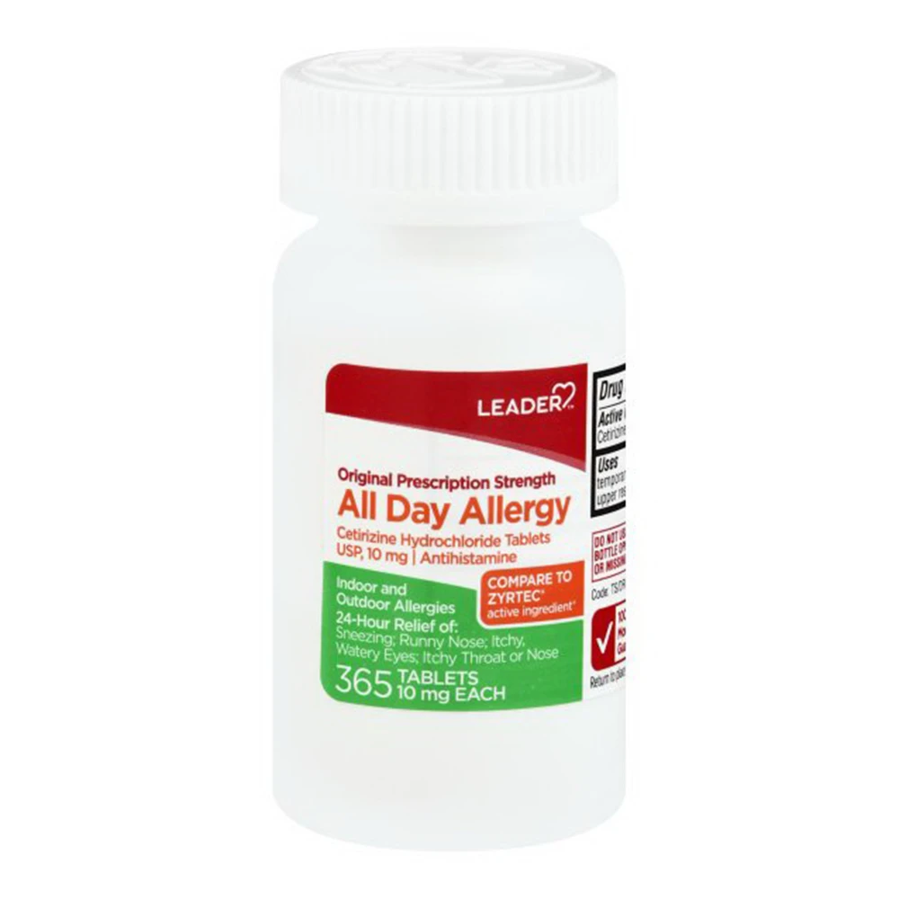 Leader Original Prescription Strength All Day Allergy Tablets for ...