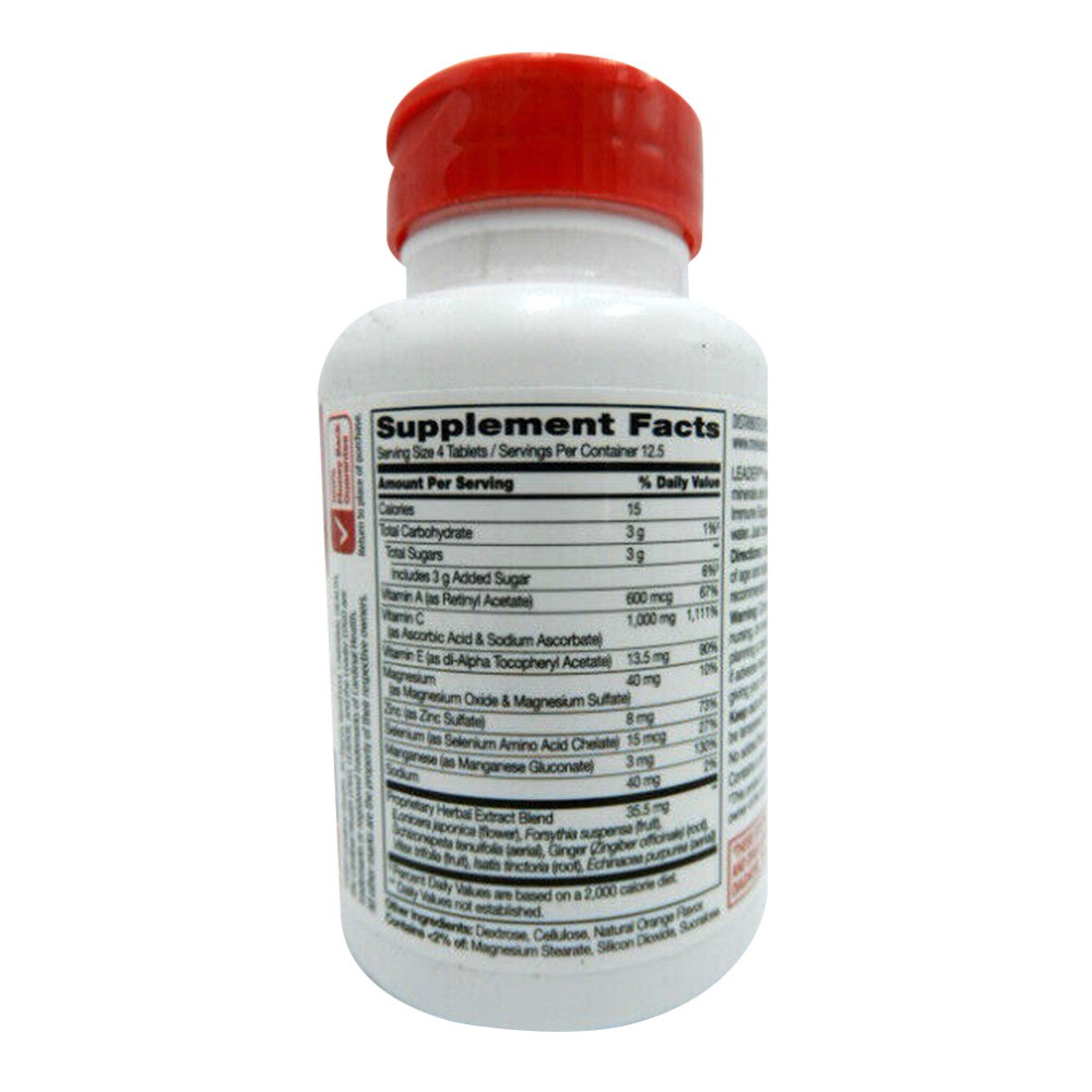 Leader Immune Support Dietary Supplement Chewable Tablets, Citrus ...
