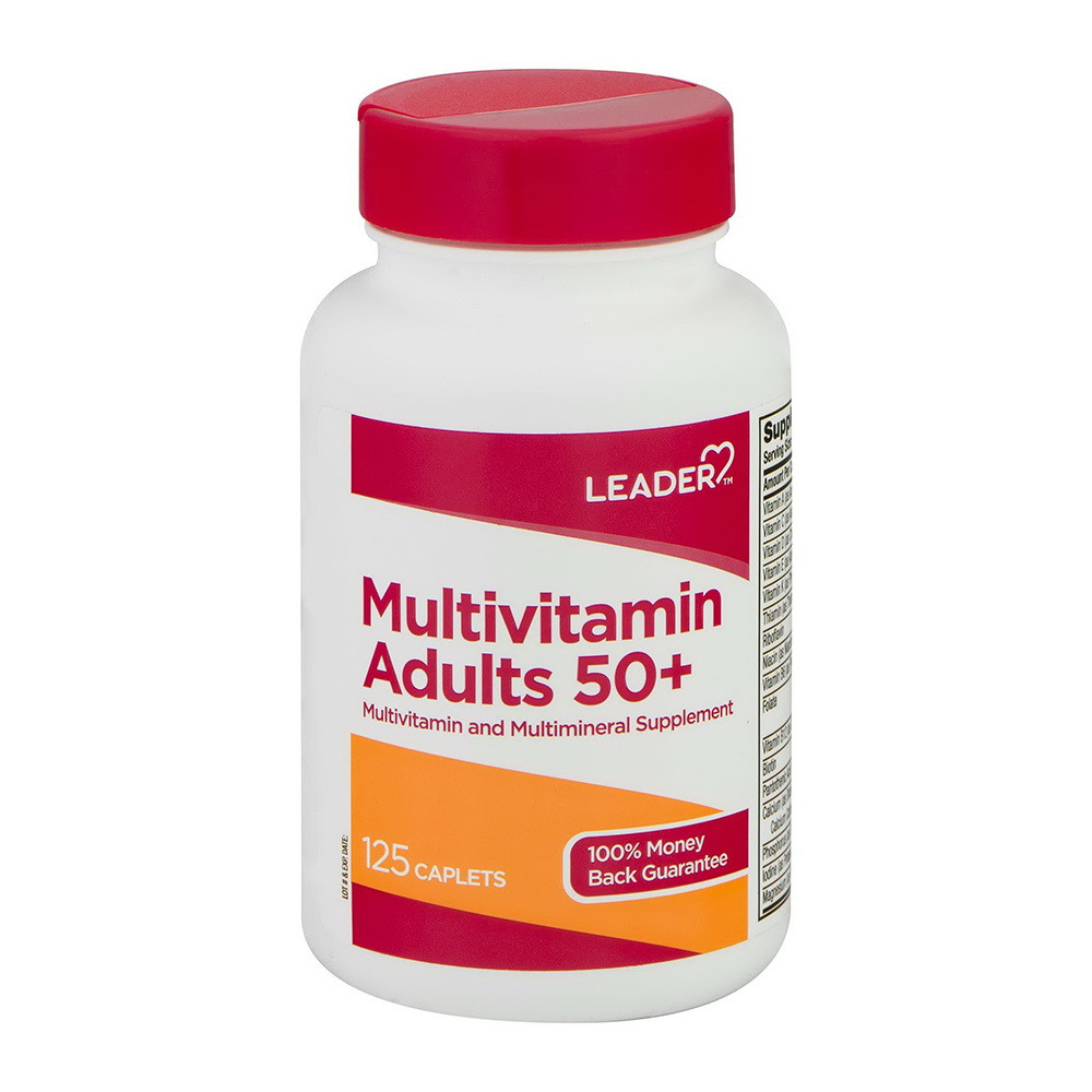 Leader Multivitamin Adults 50 Plus Caplets, 125 Ea