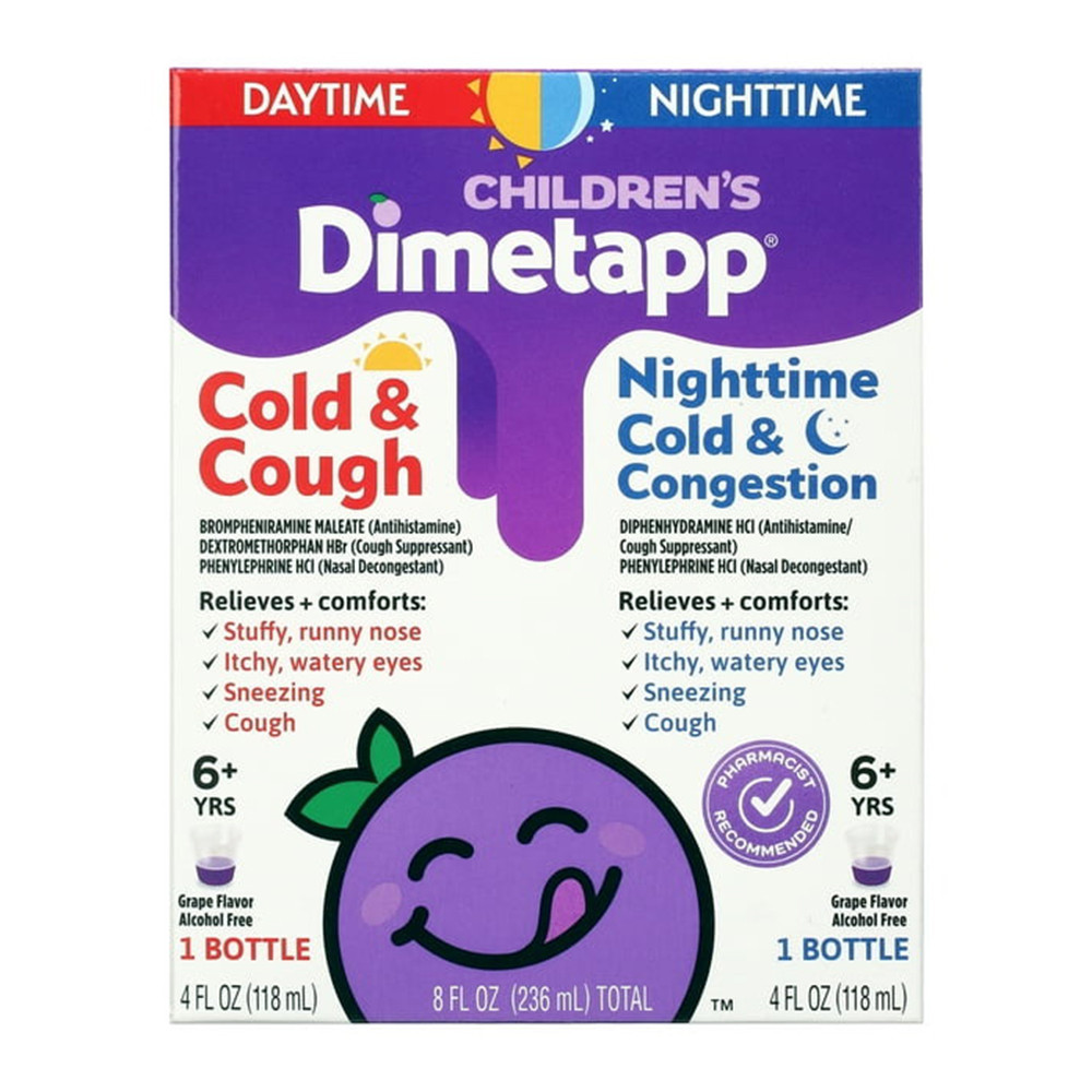 Dimetapp Childrens Day And Night, Cold And Cough, Nighttime Medicine ...