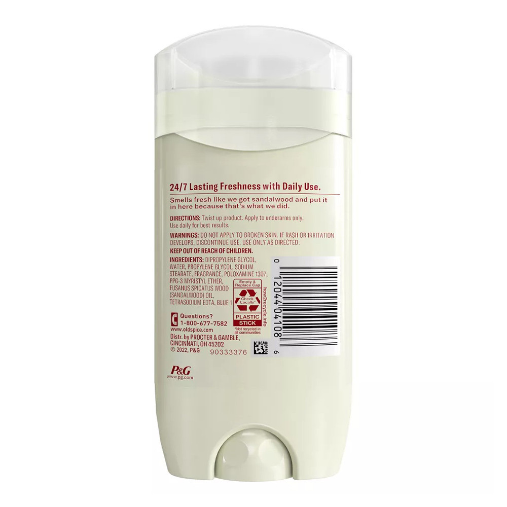 Old Spice Deodorant Fresher Collection, Timber with Sandalwood, 3 Oz