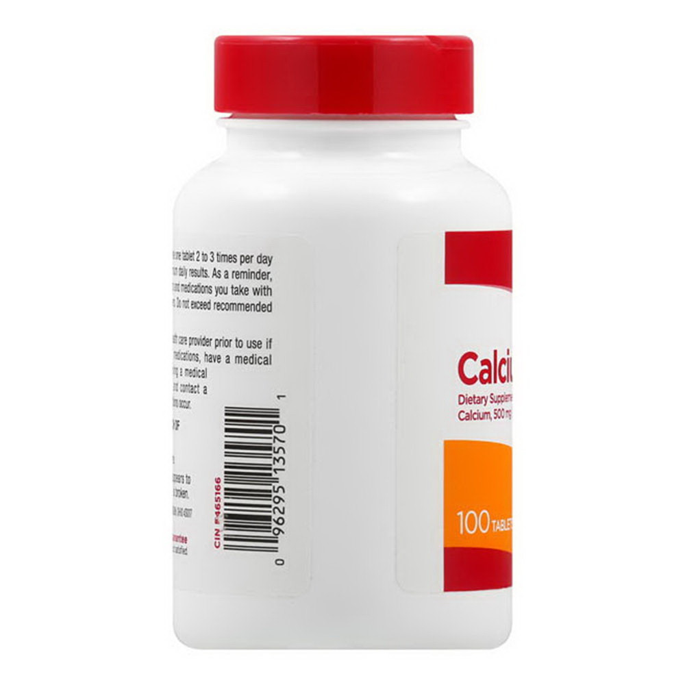 Leader Calcium Plus D3 Dietary Supplement Tablets, 100 Ea