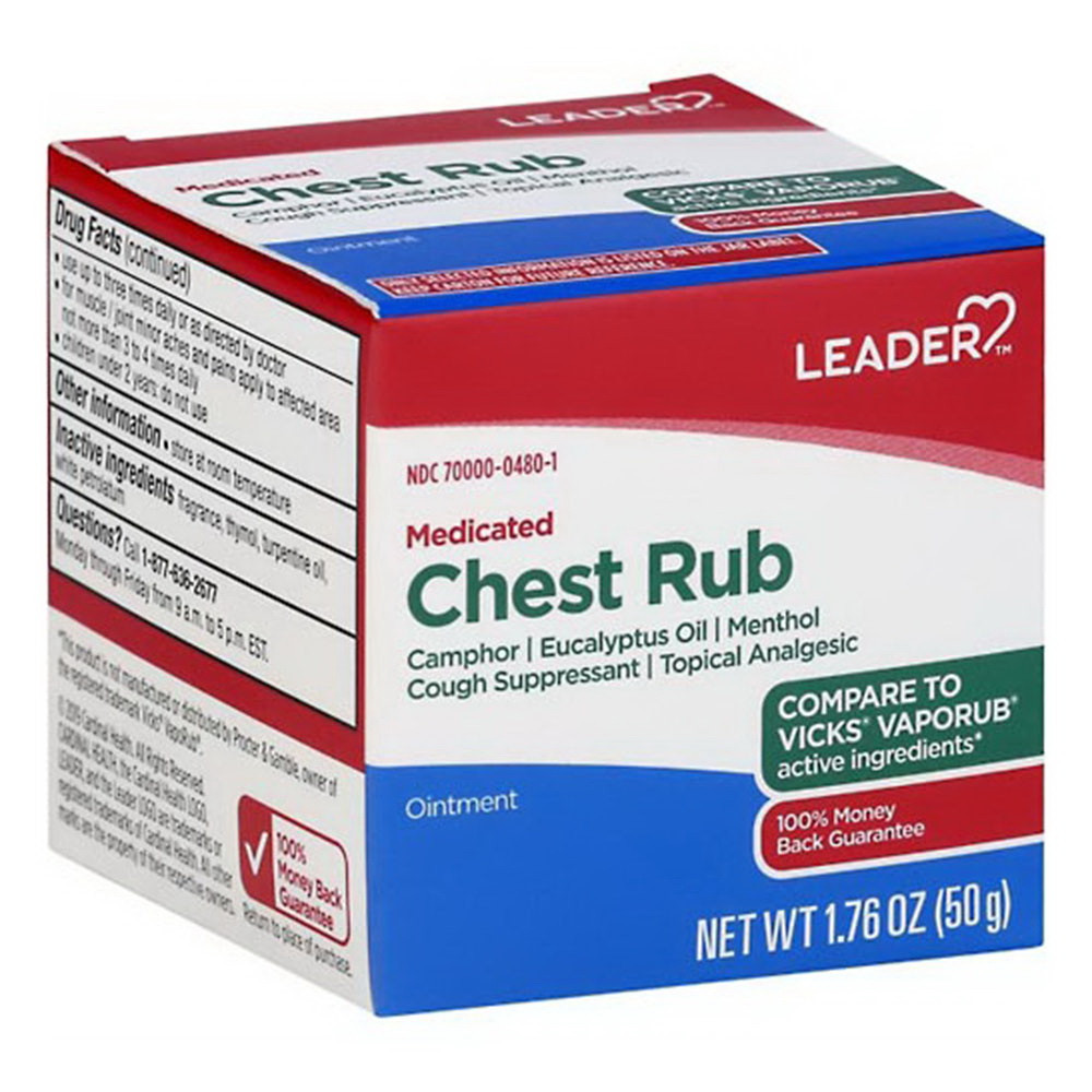 Leader Medicated Chest Rub Ointment, 1.76 Oz