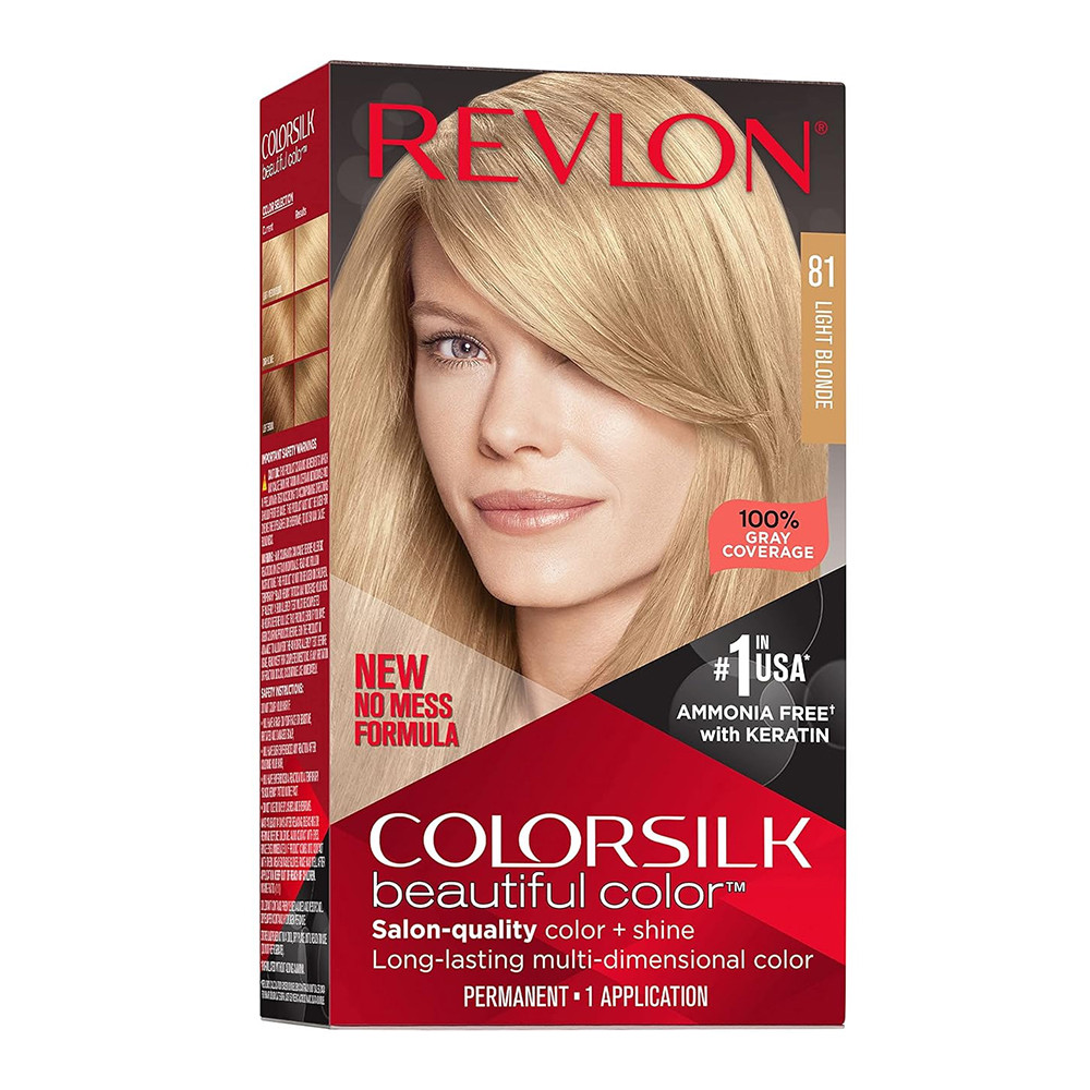 Revlon Colorsilk Beautiful Color Permanent Hair Color, 81 Light Blonde ...