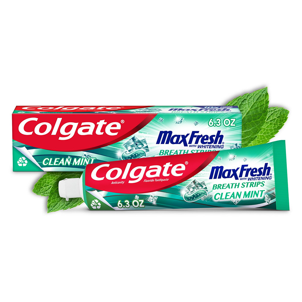 Colgate Max Fresh Toothpaste, Whitening Toothpaste with Mini Breath ...