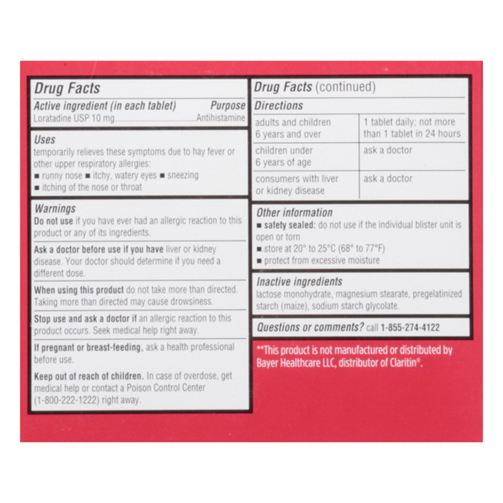 Leader Non Drowsy Allergy Relief Tablets, 20 Ea