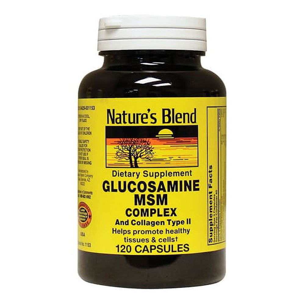 Natures Blend Glucosamine and MSM Complex Capsules, 120 Ea
