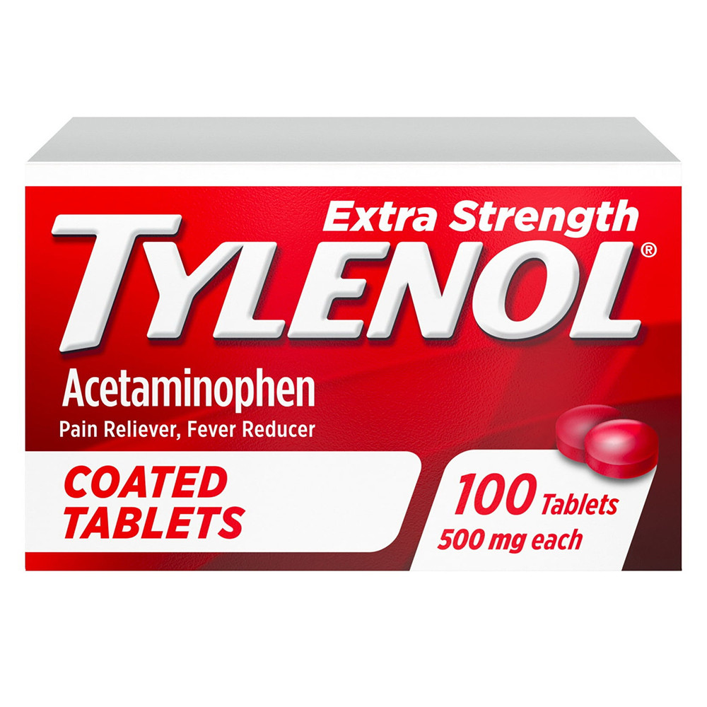 Tylenol Extra Strength Acetaminophen Pain Reliever 500 Mg Coated ...