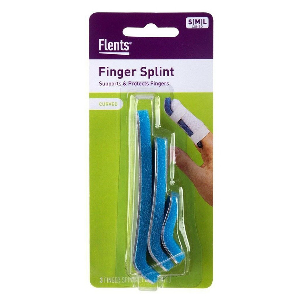 Flents First Aid Curved Finger Splint for Protecting Injured Fingers ...