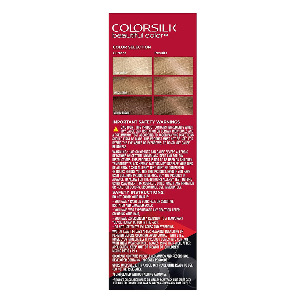 Revlon Colorsilk Beautiful Color Long Lasting Permanent Hair Color, 70 ...