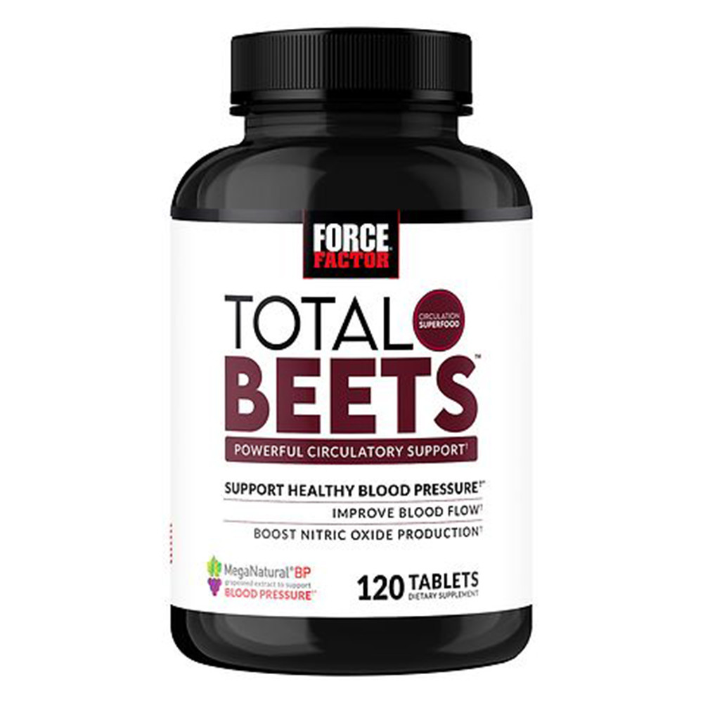 Force Factor Total Beets Tablets for Healthy Blood Pressure Support 120Ea