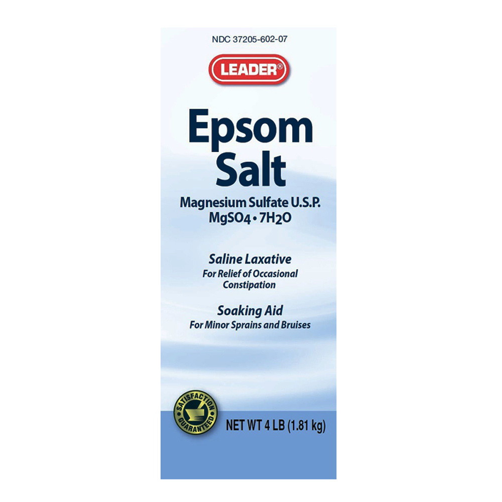 Leader Epsom Salt Soaking Aid and Saline Laxative for Relief of Minor ...