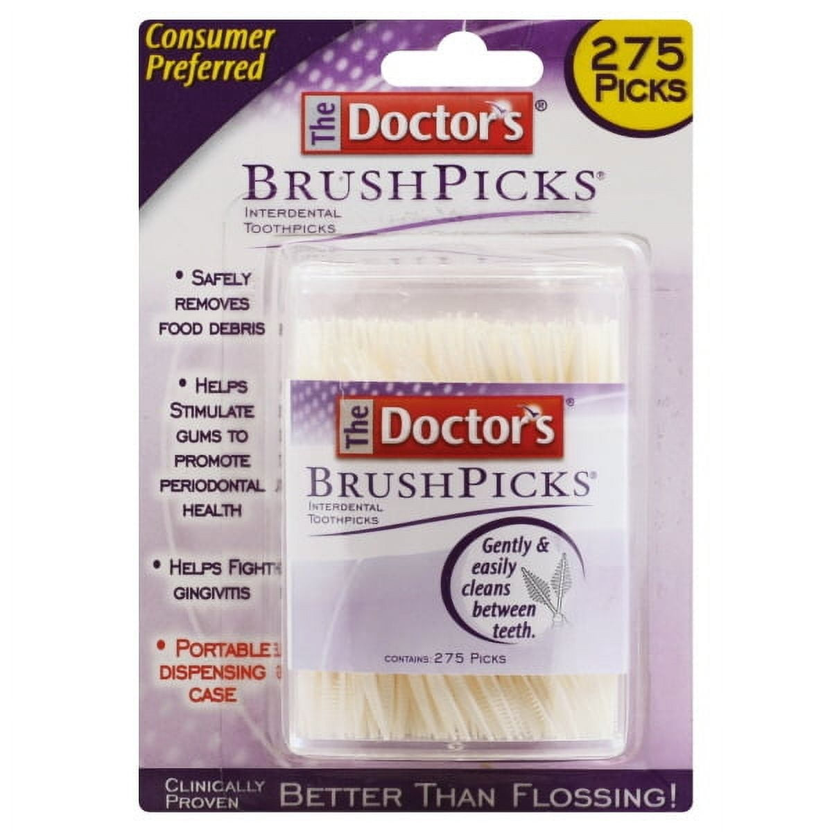 The Doctors Brushpicks Interdental Toothpicks, 275 Ea