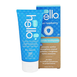 Hello Oral Care Kids Fluoride Toothpaste Blue Raspberry, 4.2 Oz ...