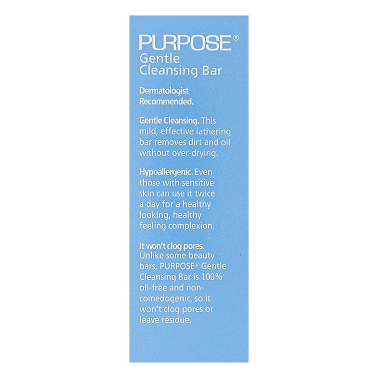 Purpose Gentle Cleansing Bar Soap, Oil Free And Hypoallergenic, 3.6 Oz