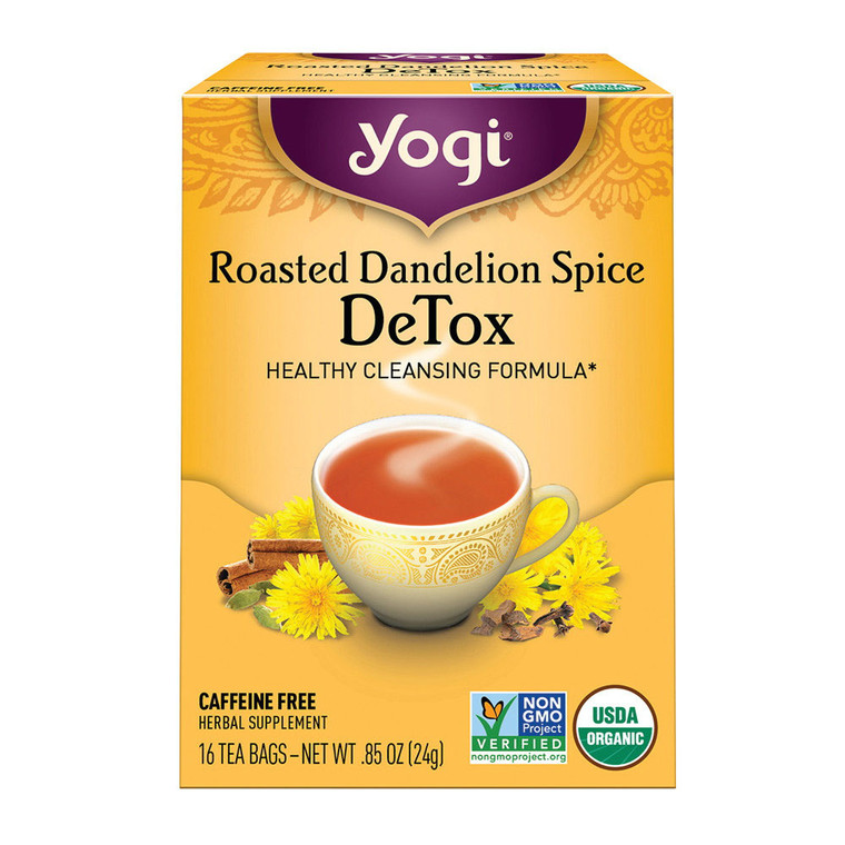 Yogi Roasted Dandelion Spice Detox Tea 16 Ea