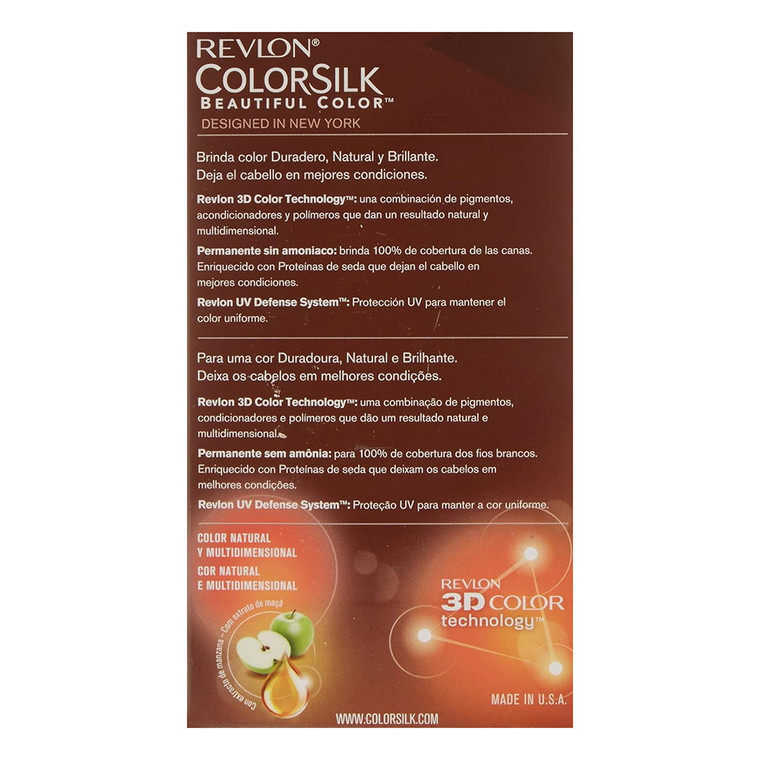 Revlon Colorsilk Beautiful Permanent Hair Color, 30 Dark Brown, 1 Ea
