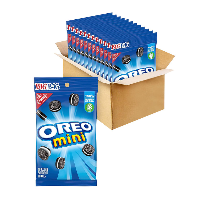 Oreo Mini Big Bag Chocolate Sandwich Cookies, 3 Oz, 12 Ea
