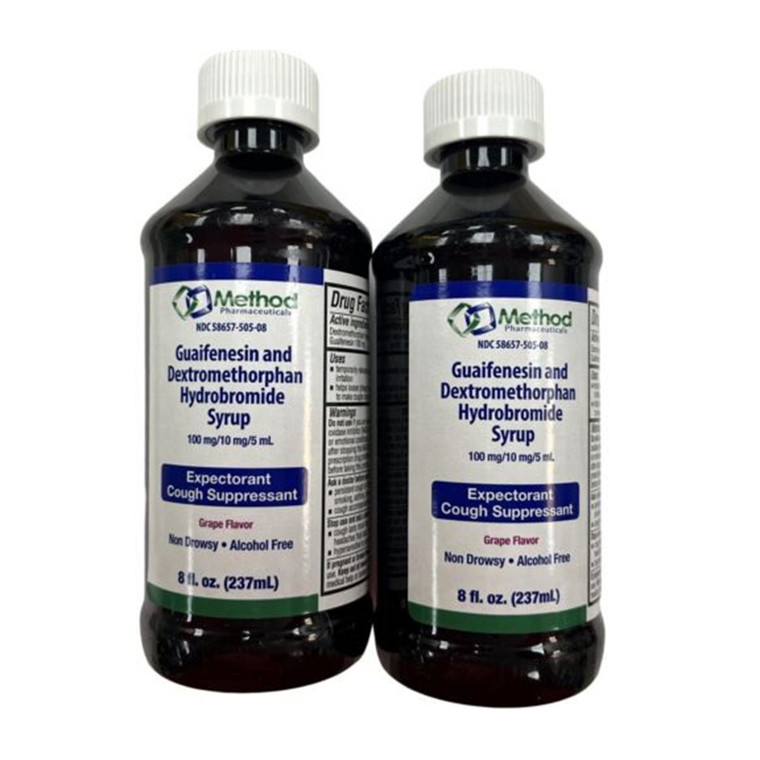 Method Guaifenesin and Dextromethorphan Hydrobromide Cough Syrup, 8 Oz