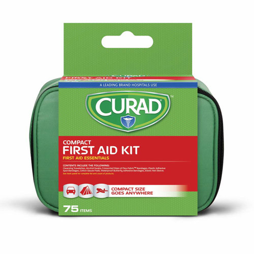 Curad Compact First Aid Kit, Travel Size - 75 Pieces - myotcstore.com