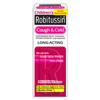 Robitussin Childrens Cough And Cold Long Acting Liquid, Fruit Punch ...