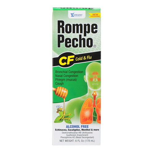 Rompe Pecho Cf Cold and Flu Cough Suppressant Syrup, 6 Oz - myotcstore.com